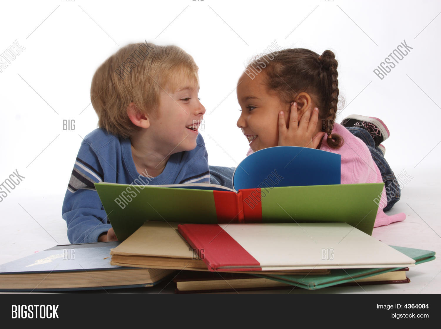 Laughing Kids Reading Image & Photo (Free Trial) | Bigstock