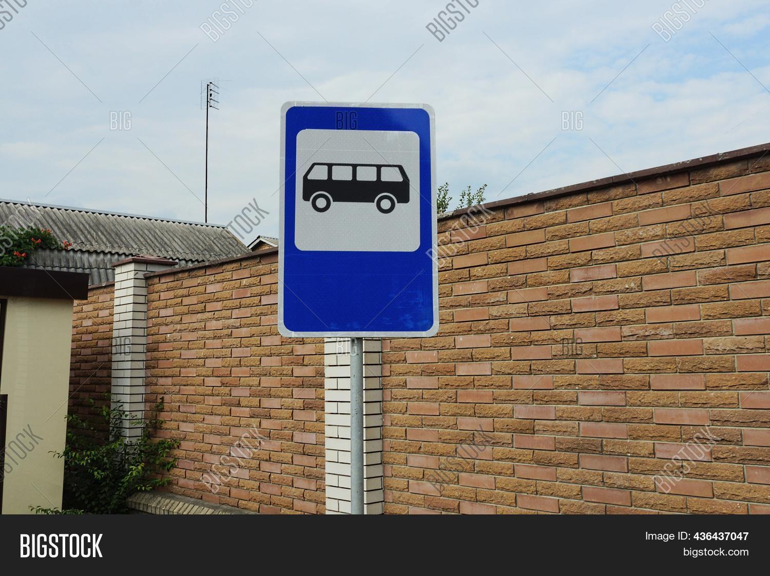 One Road Sign Bus Stop Image & Photo (Free Trial) | Bigstock