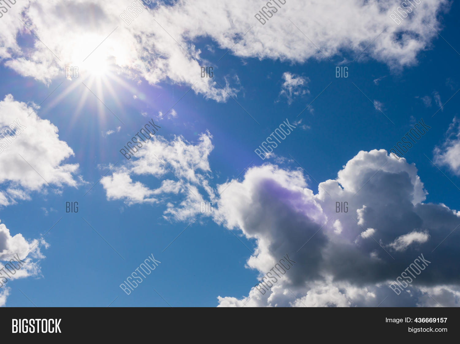 Bright Blue Sky Sun Image & Photo (Free Trial) | Bigstock