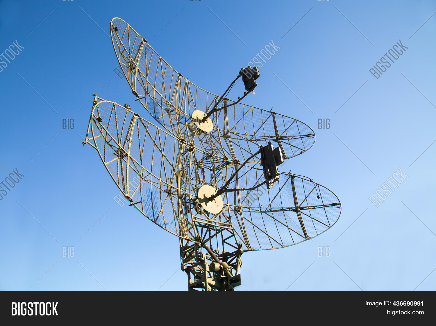 Radar Antenna On Blue Image & Photo (Free Trial) | Bigstock