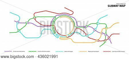 Subway Map. Template Vector & Photo (Free Trial) | Bigstock