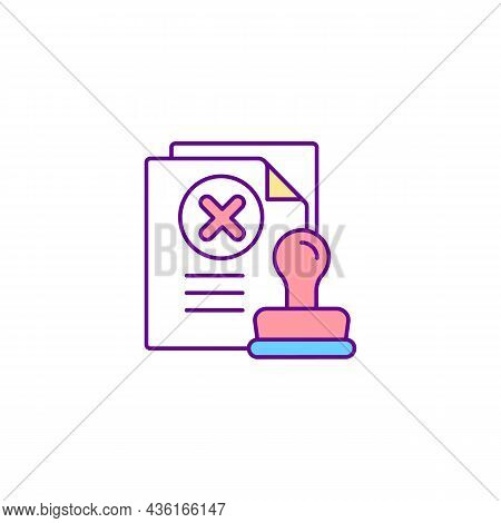 Denied Visa Rgb Color Vector & Photo (Free Trial) | Bigstock