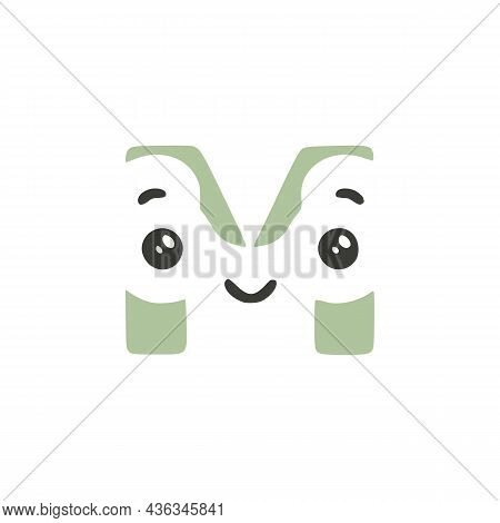 Letter M Cute Kawaii Vector & Photo (Free Trial) | Bigstock