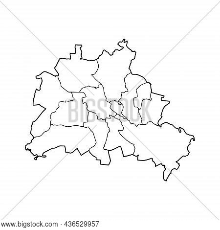 Outline Map Berlin Vector & Photo (Free Trial) | Bigstock