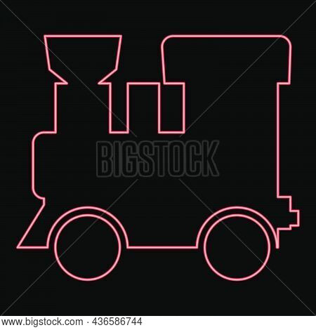 Neon Steam Locomotive Vector & Photo (Free Trial) | Bigstock