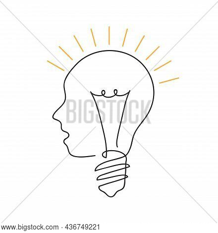 Human Head Lightbulb Vector & Photo (Free Trial) | Bigstock
