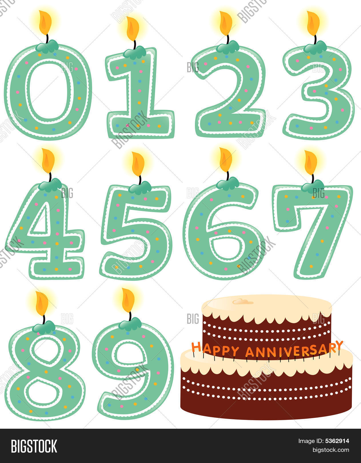 Anniversary Numbered Vector & Photo (Free Trial) | Bigstock
