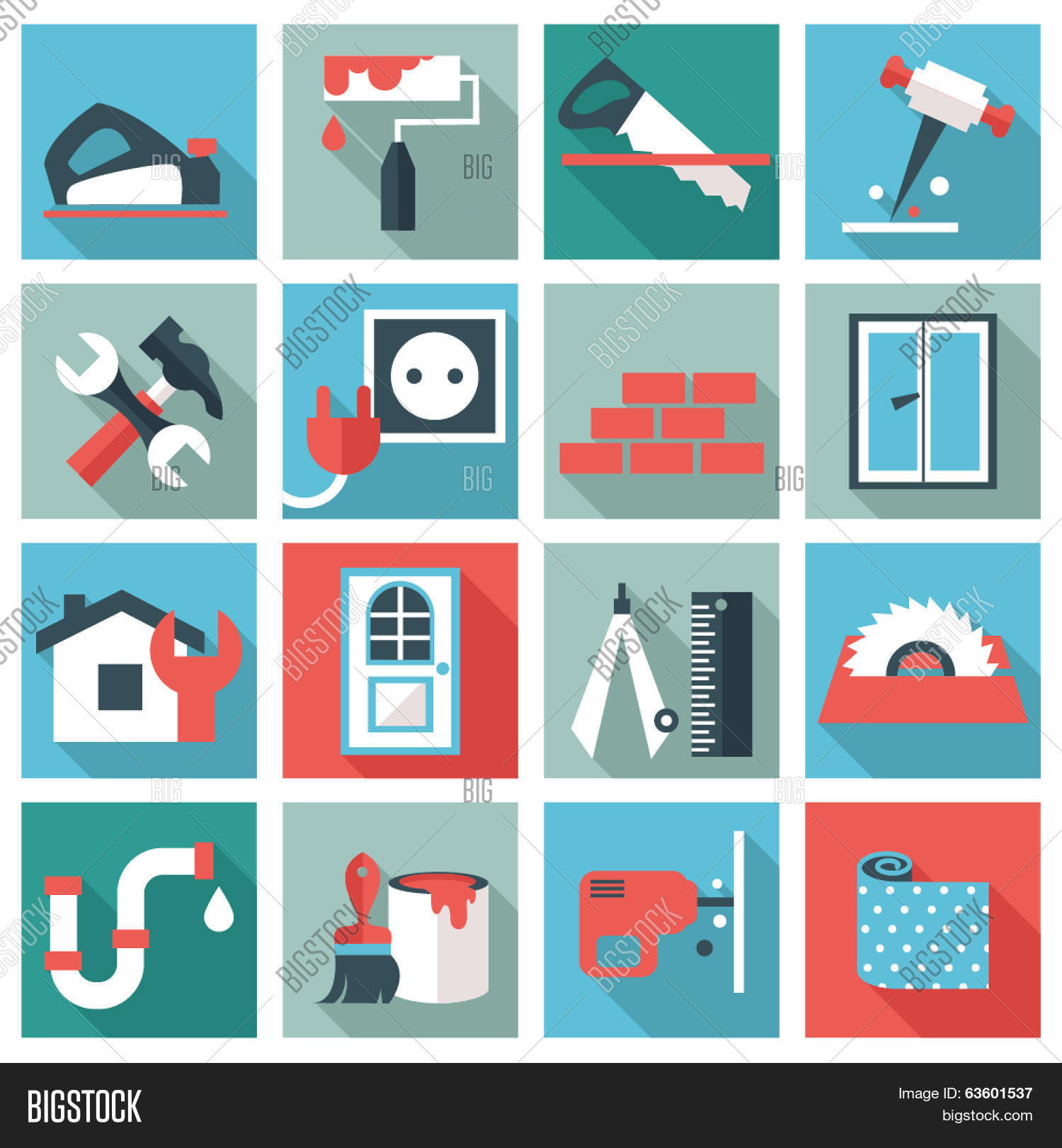 Home Repair Icons Vector & Photo (Free Trial) | Bigstock