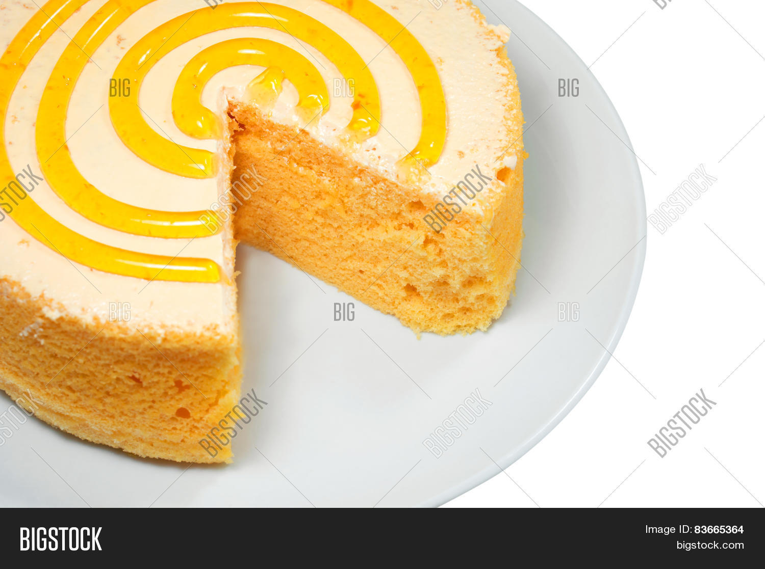 Sponge Cake On White Image & Photo (Free Trial) | Bigstock