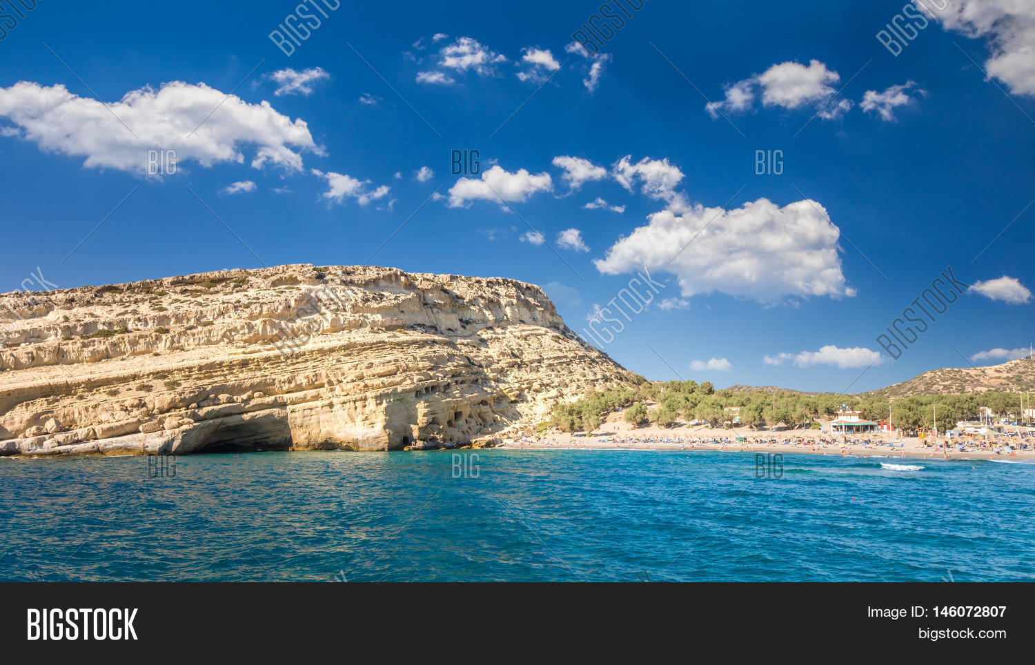Matala Beach On Crete Image & Photo (Free Trial) | Bigstock