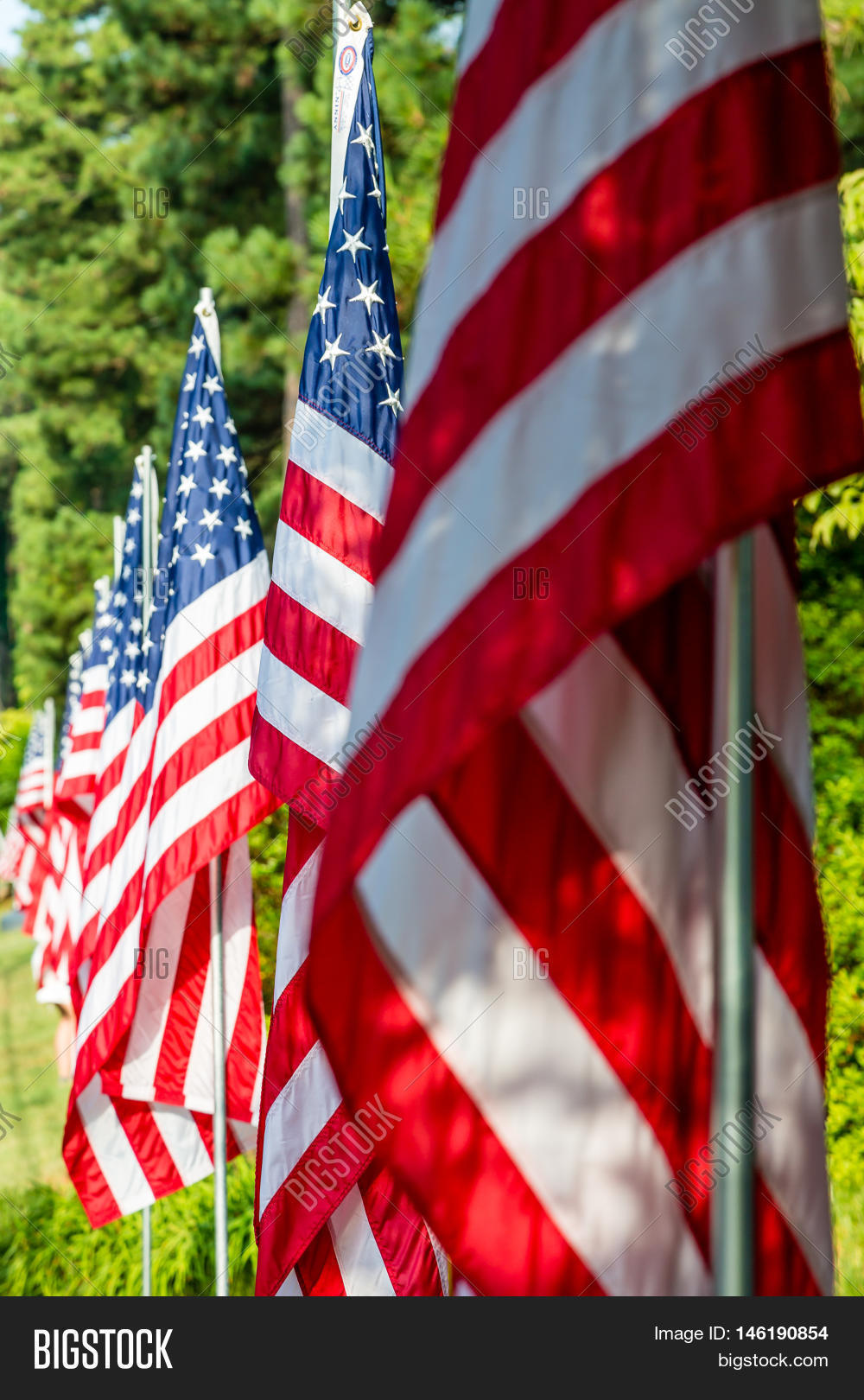 American Flags Row Image & Photo (Free Trial) | Bigstock