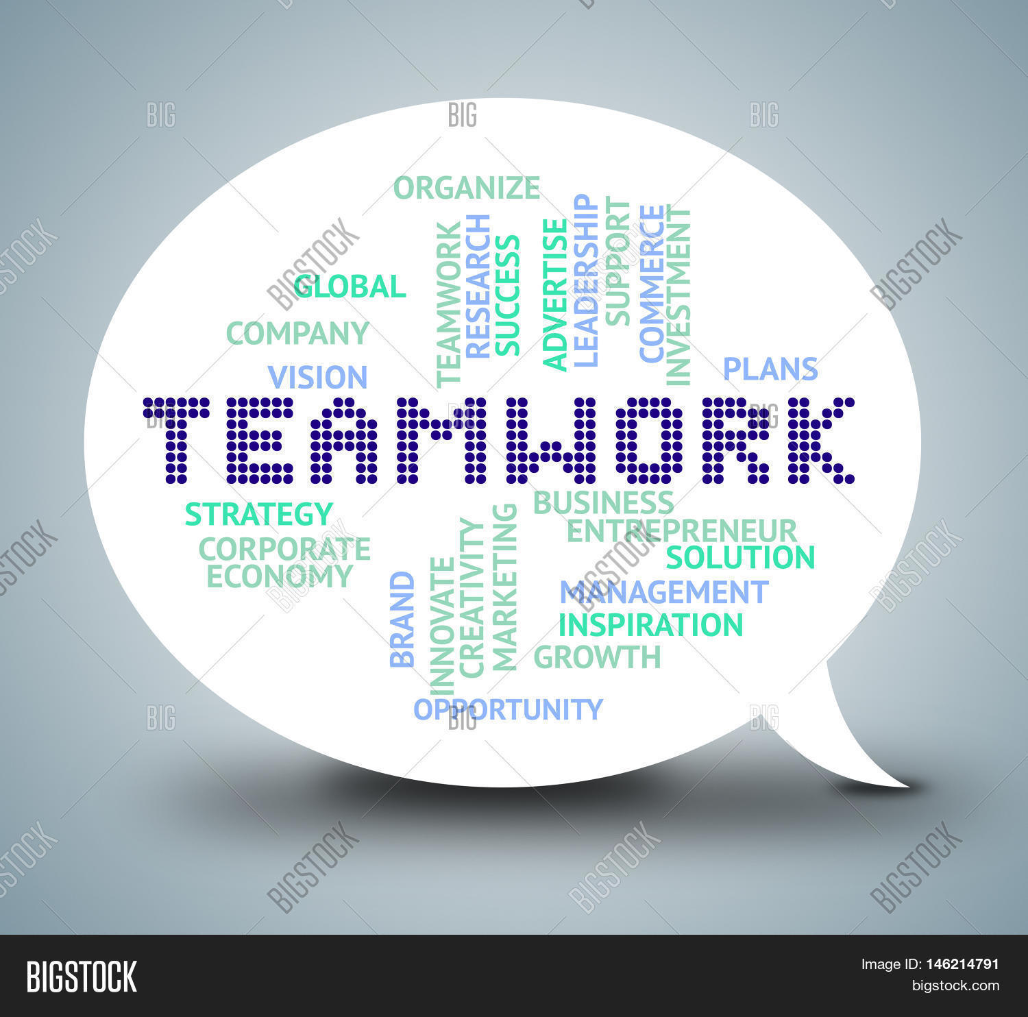 Teamwork Bubble Shows Image & Photo (Free Trial) | Bigstock