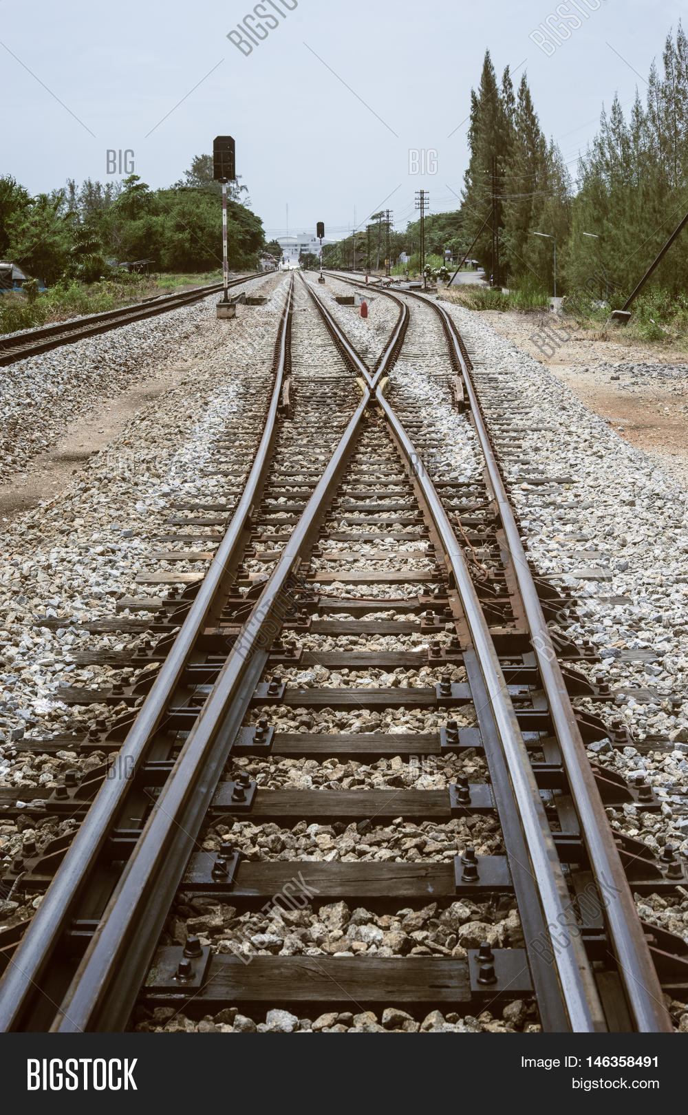 Junction Railway Track Image & Photo (Free Trial) | Bigstock