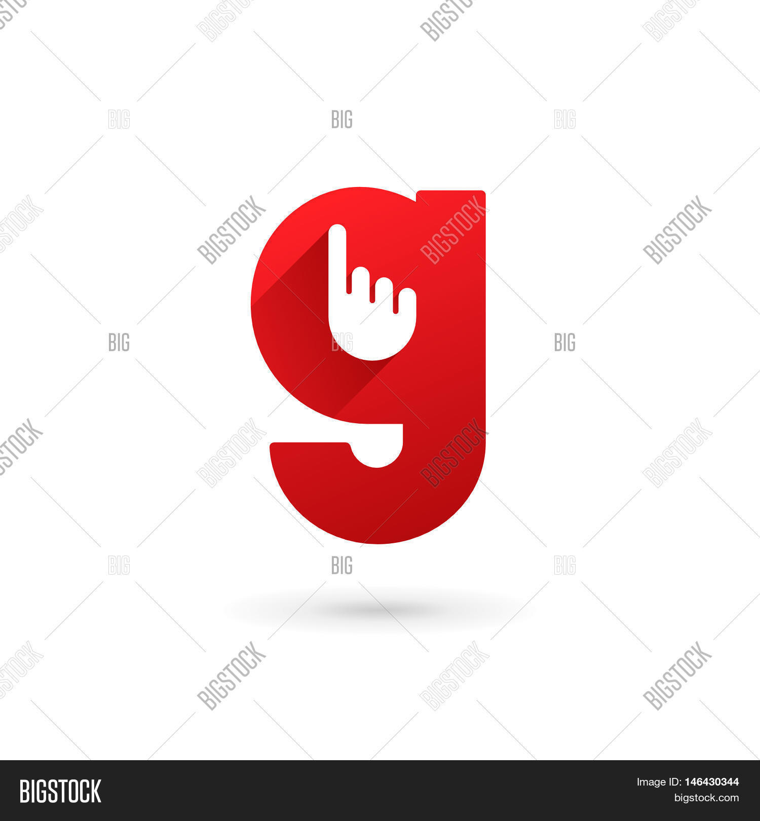 Letter G Hand Logo Vector & Photo (Free Trial) | Bigstock
