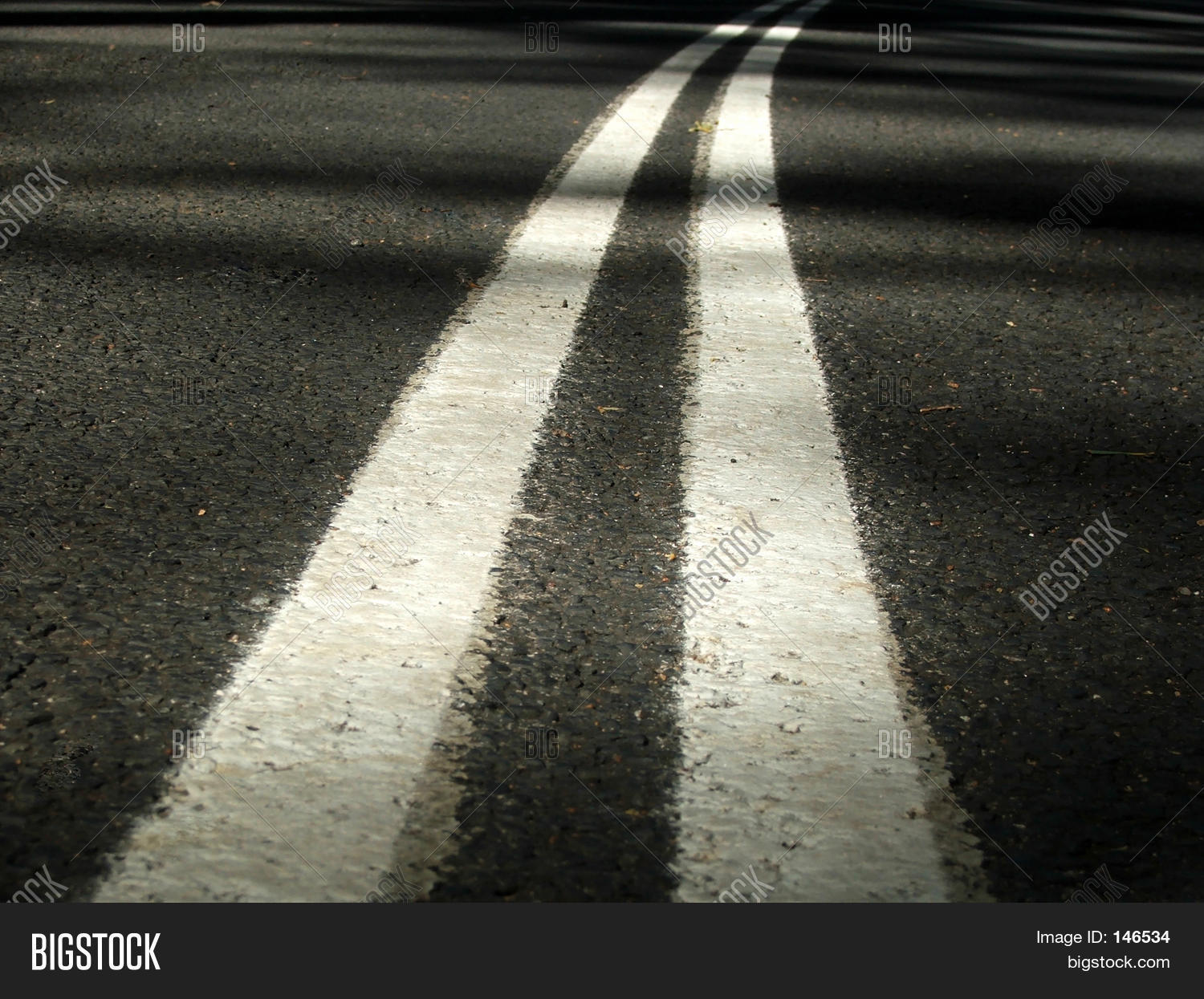 Double White Line Image & Photo (Free Trial) | Bigstock