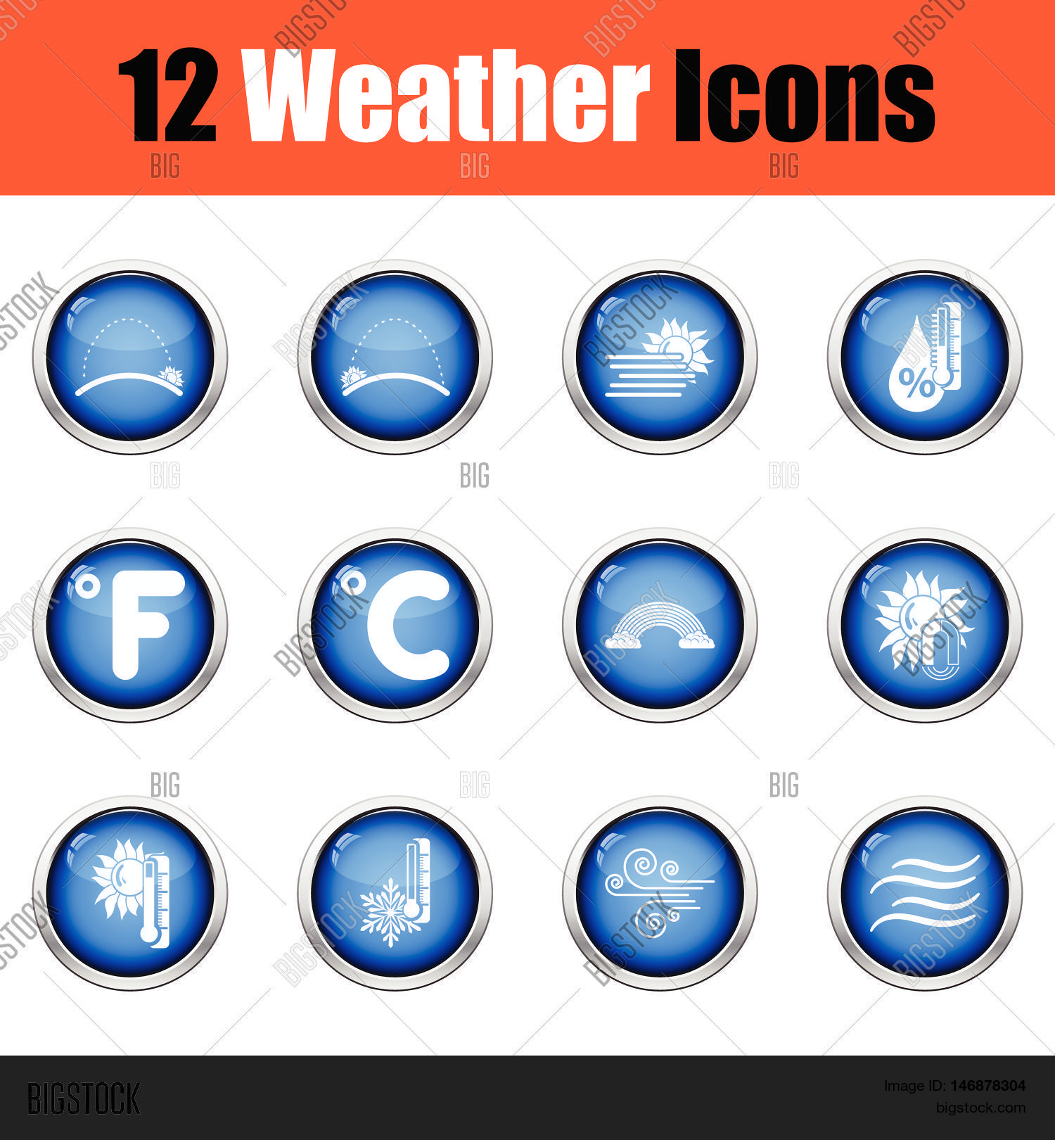 Set Weather Icons. Vector & Photo (Free Trial) | Bigstock