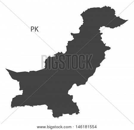 Pakistan Grey Map Vector & Photo (Free Trial) | Bigstock