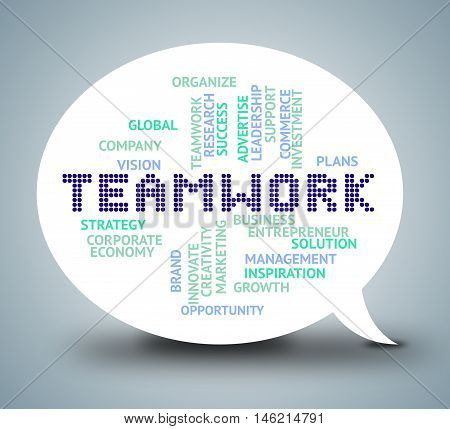 Teamwork Bubble Shows Image & Photo (Free Trial) | Bigstock