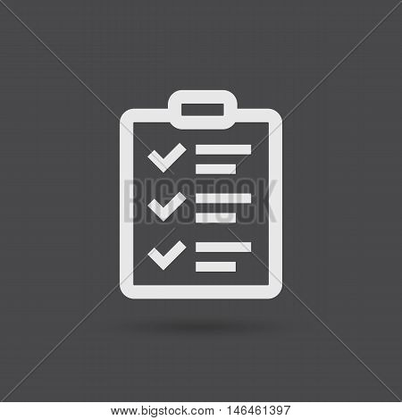 Checklist Icon. Dark Vector & Photo (Free Trial) | Bigstock