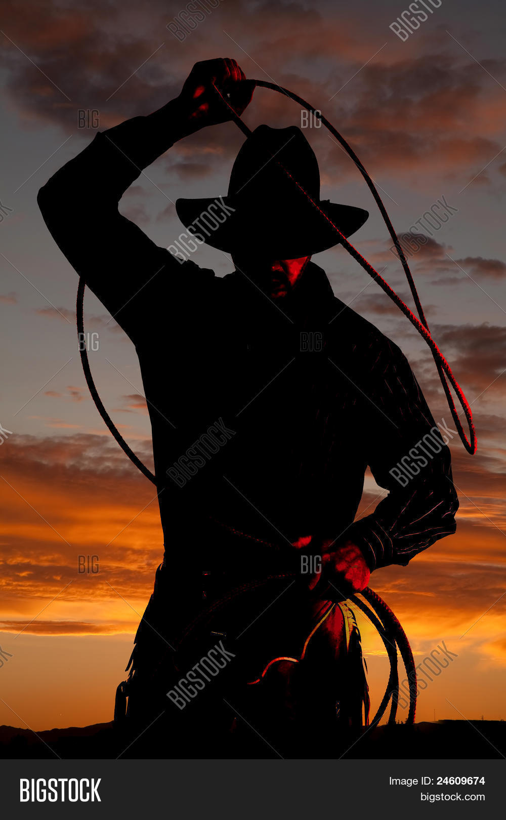 Cowboy Sunset Rope Image & Photo (Free Trial) | Bigstock