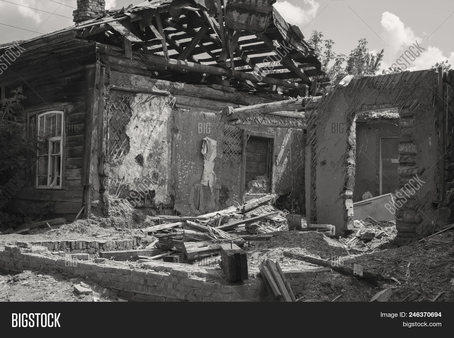 Ruined Damaged House. Image & Photo (Free Trial) | Bigstock