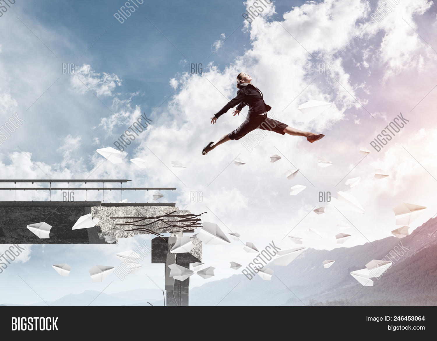 Business Woman Jumping Image & Photo (Free Trial) | Bigstock