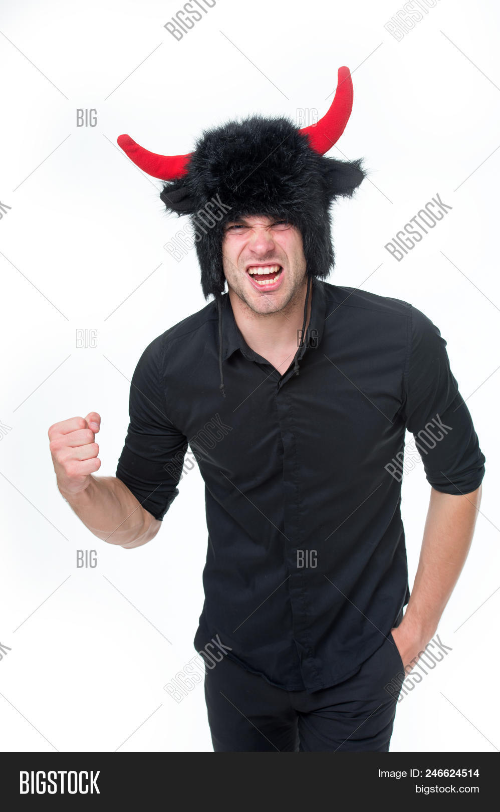 Man Horns Devil Bull Image & Photo (Free Trial) | Bigstock