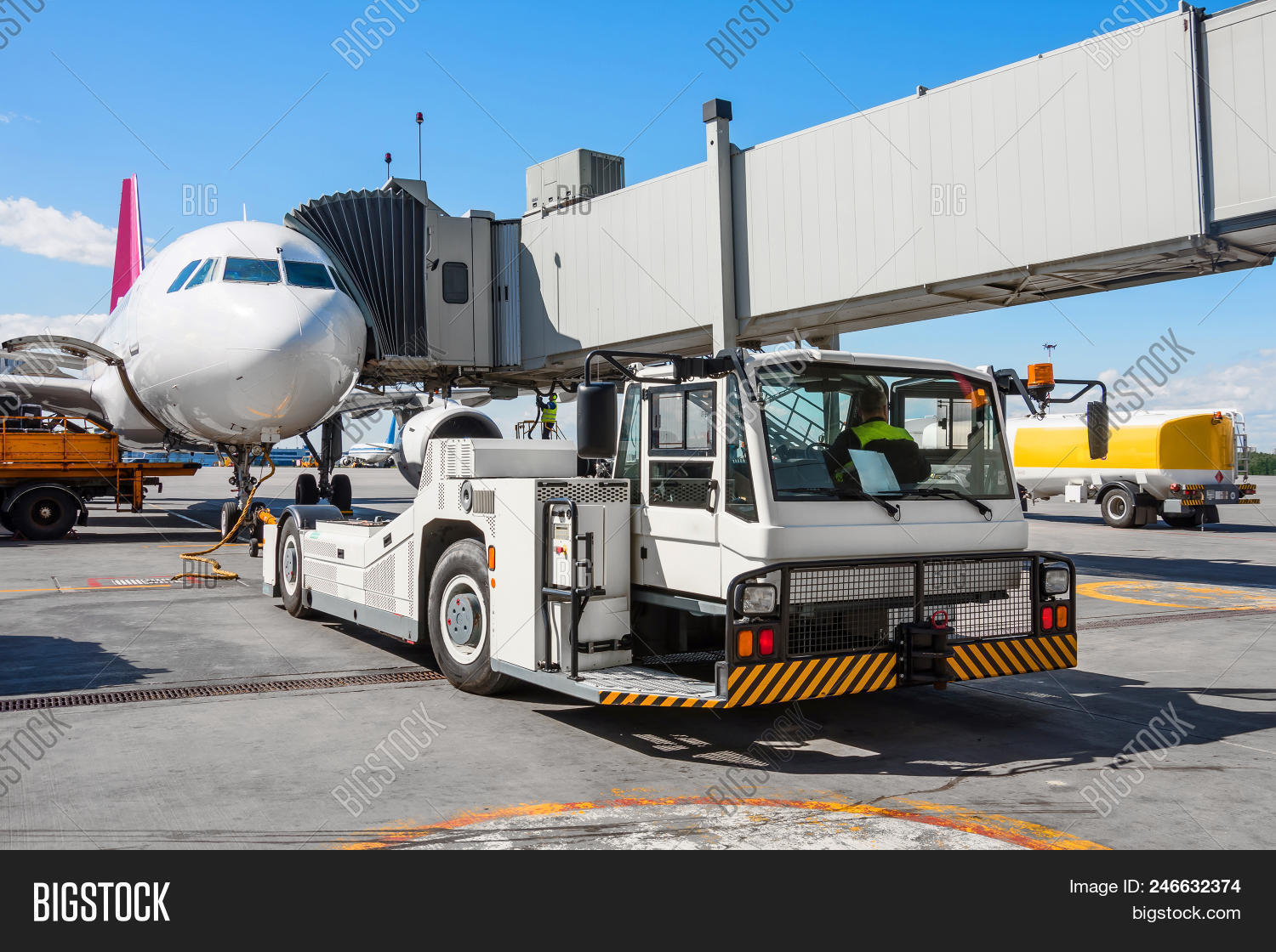 Pushing Airplane Back Image & Photo (Free Trial) | Bigstock