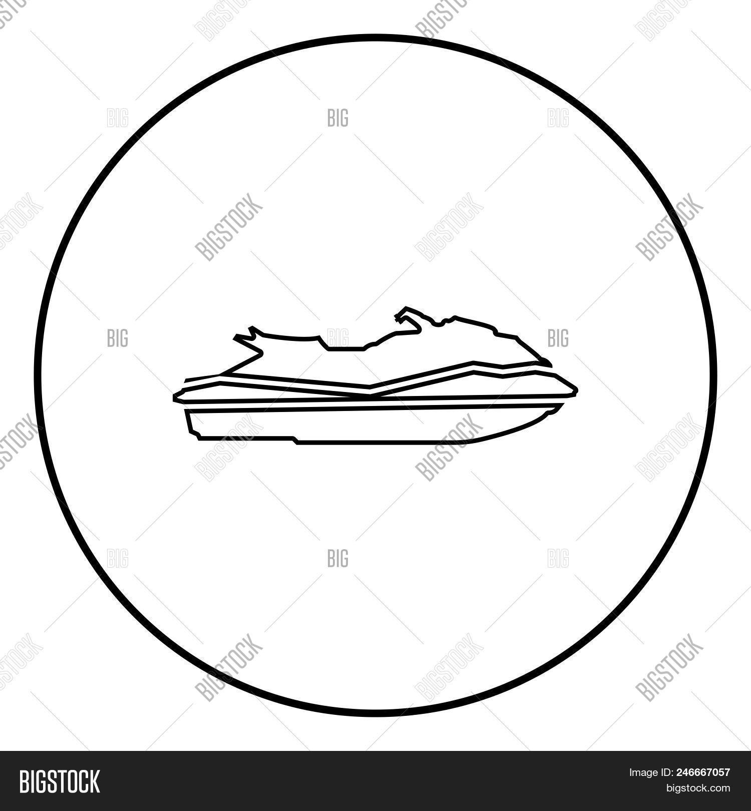 Waverunner Icon Black Vector & Photo (Free Trial) | Bigstock