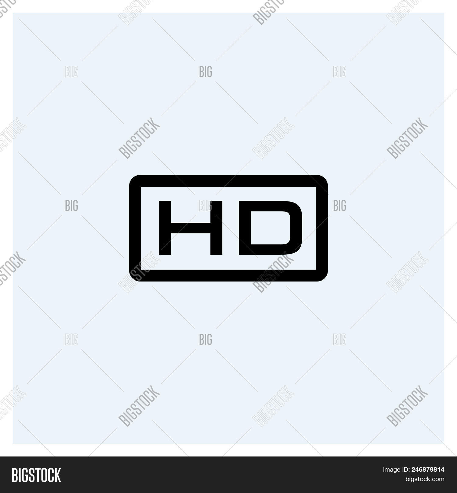 Hd Icon Vector Icon Vector & Photo (Free Trial) | Bigstock