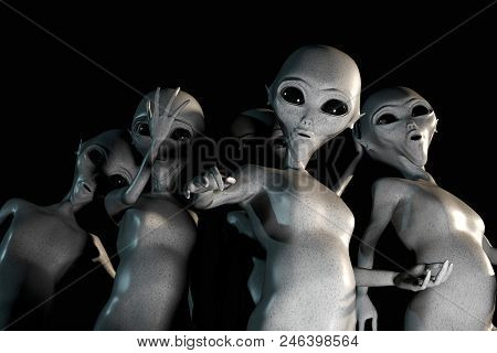 Huge Group Gray Aliens Image & Photo (Free Trial) | Bigstock