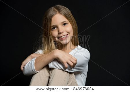 Cute Shy. Girl Long Image & Photo (Free Trial) | Bigstock