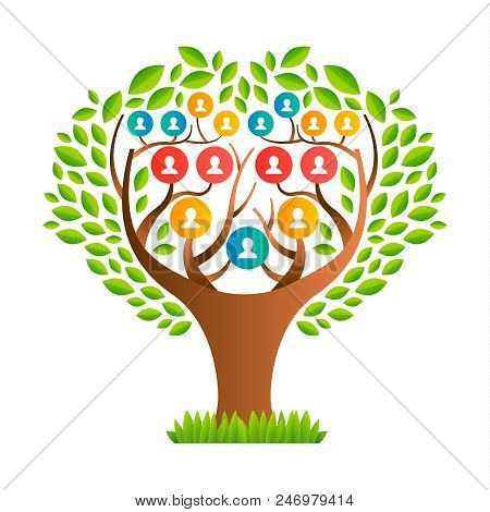 Big Family Tree Vector & Photo (Free Trial) | Bigstock