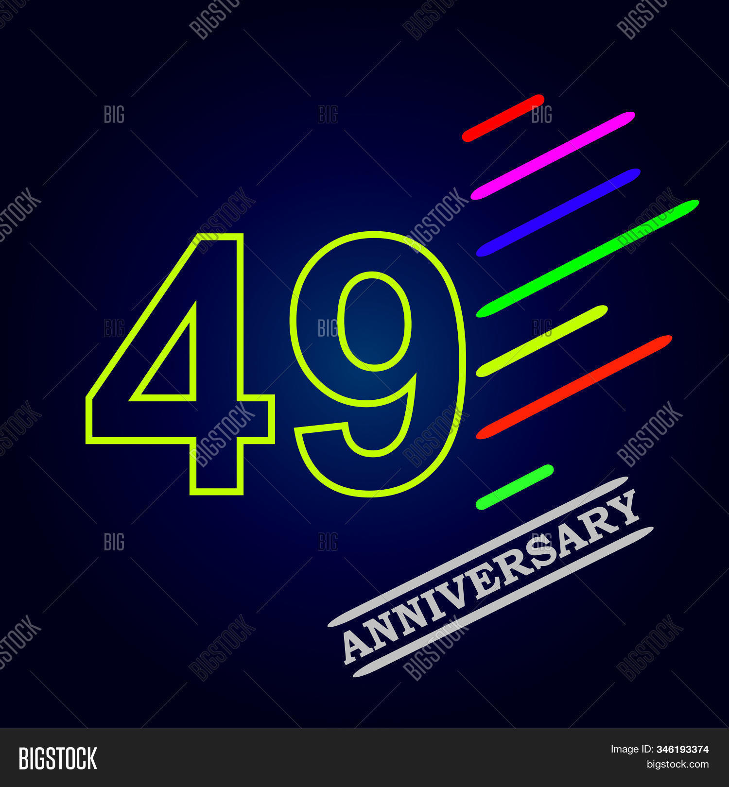 49 Th Anniversary Vector & Photo (Free Trial) | Bigstock