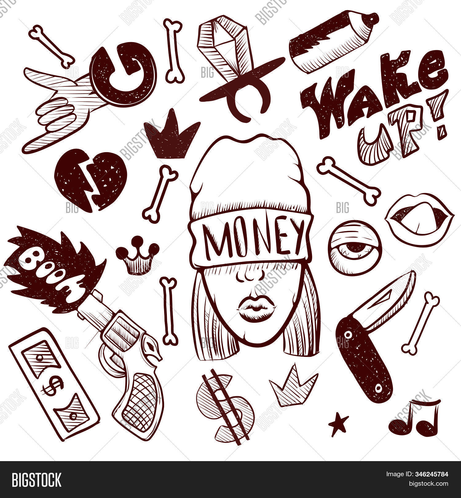 Set Rap Music Icons. Image & Photo (Free Trial) | Bigstock