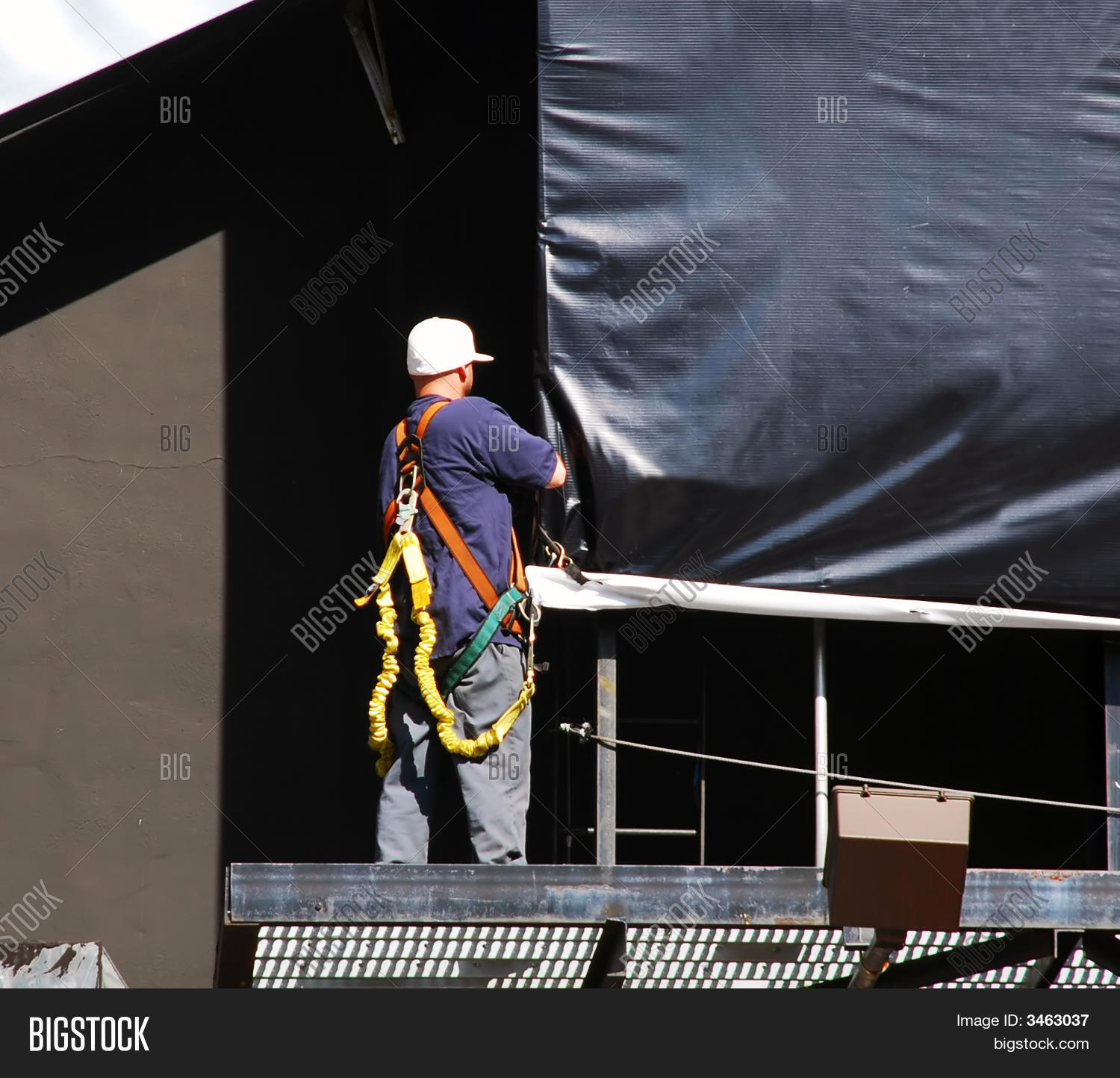 Worker On Wall Image & Photo (Free Trial) | Bigstock