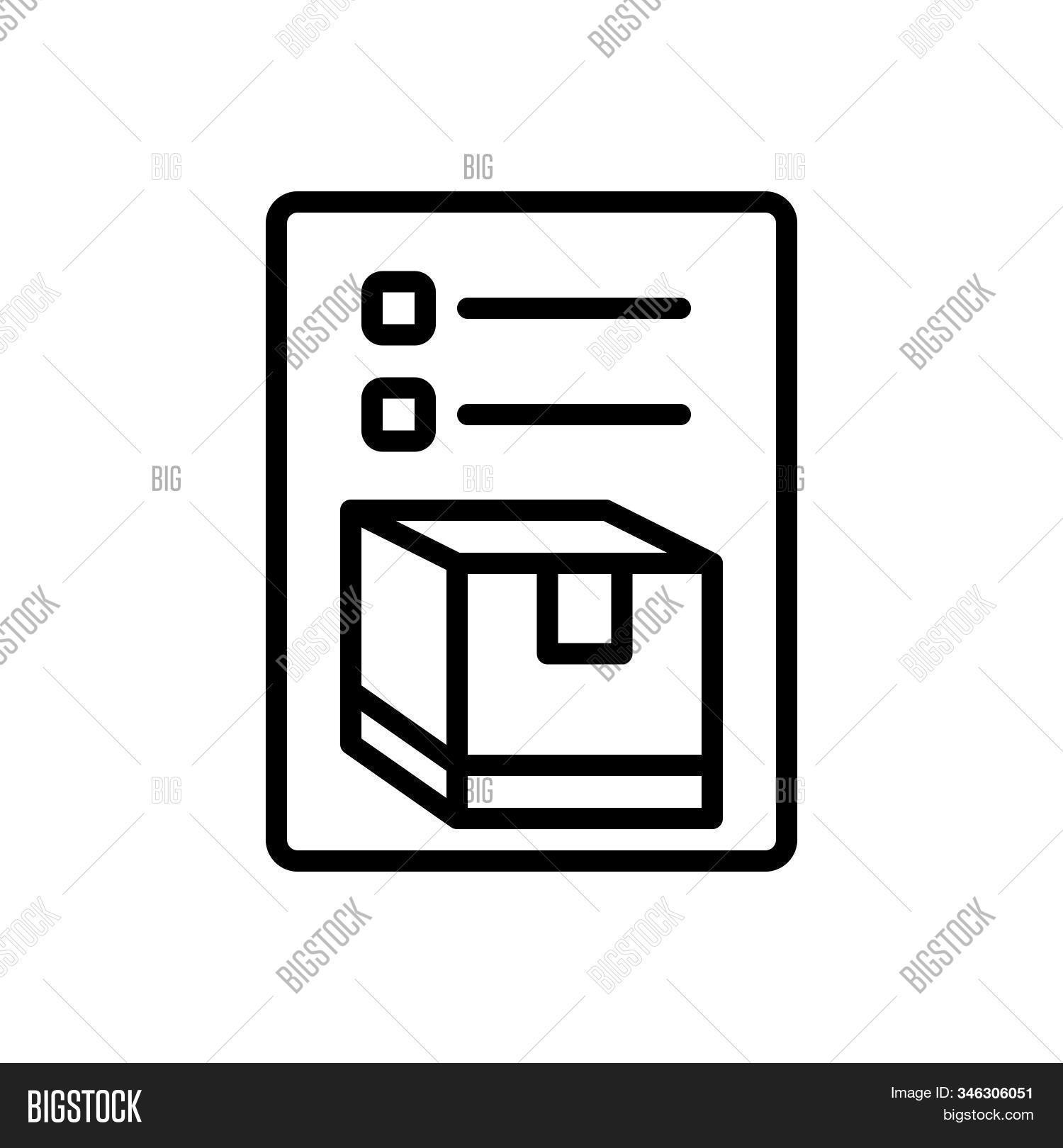 Black Line Icon Vector & Photo (Free Trial) | Bigstock