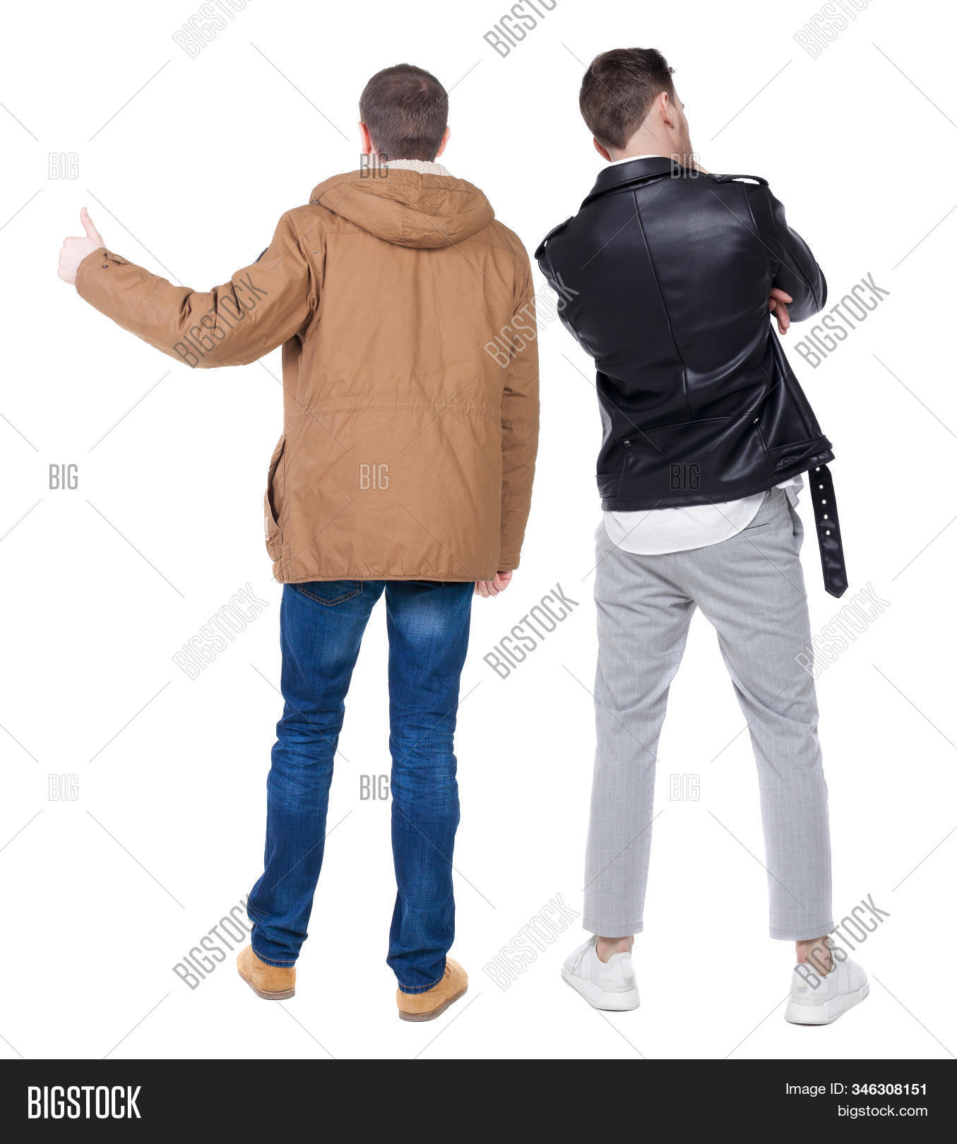 Back View Two Man Image & Photo (Free Trial) | Bigstock
