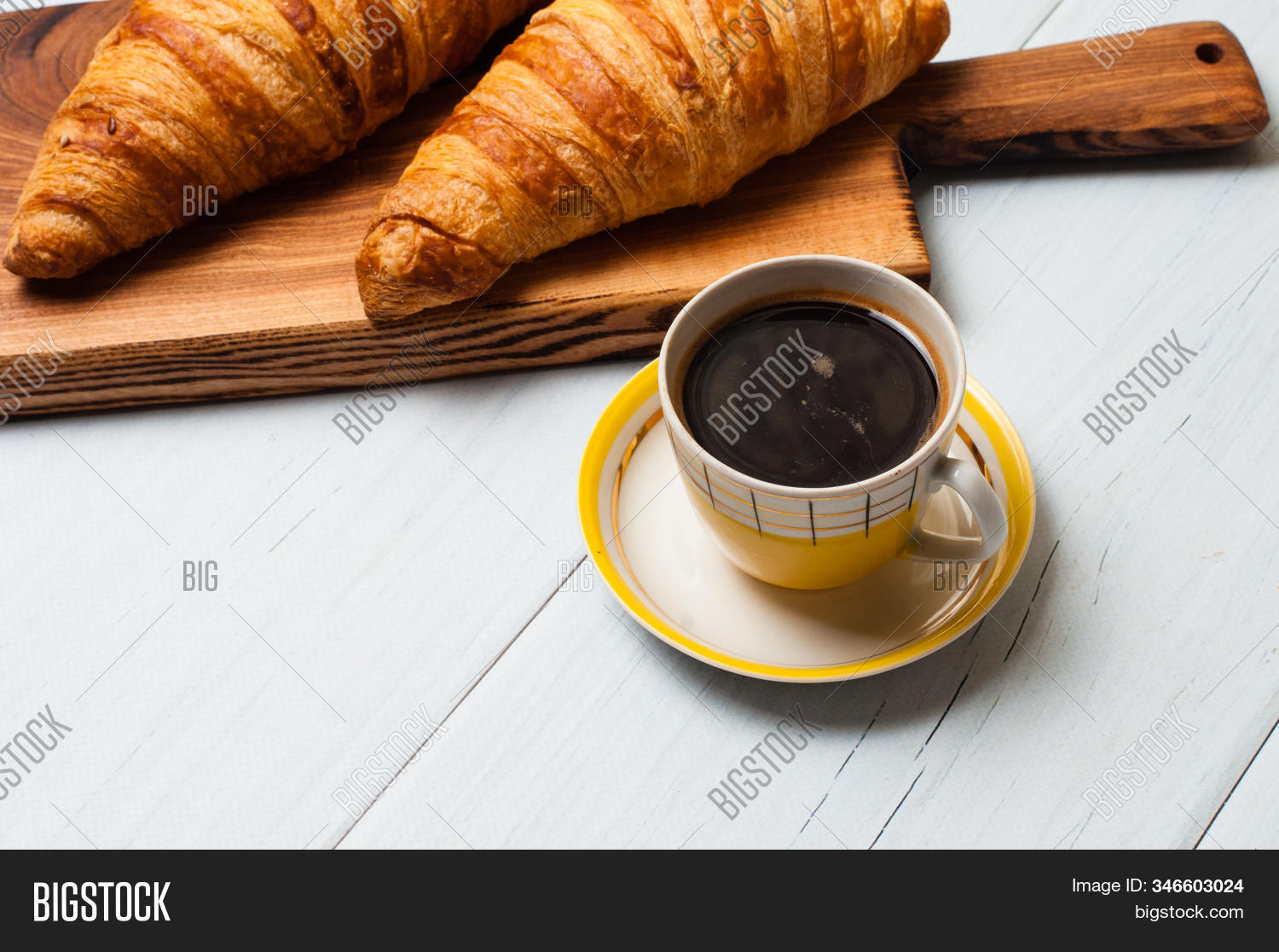 Croissants Coffee On Image & Photo (Free Trial) | Bigstock
