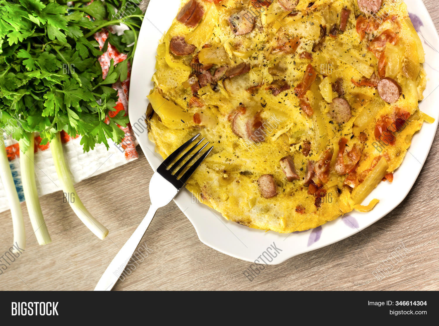 Fresh, Large Omelet Image & Photo (Free Trial) | Bigstock