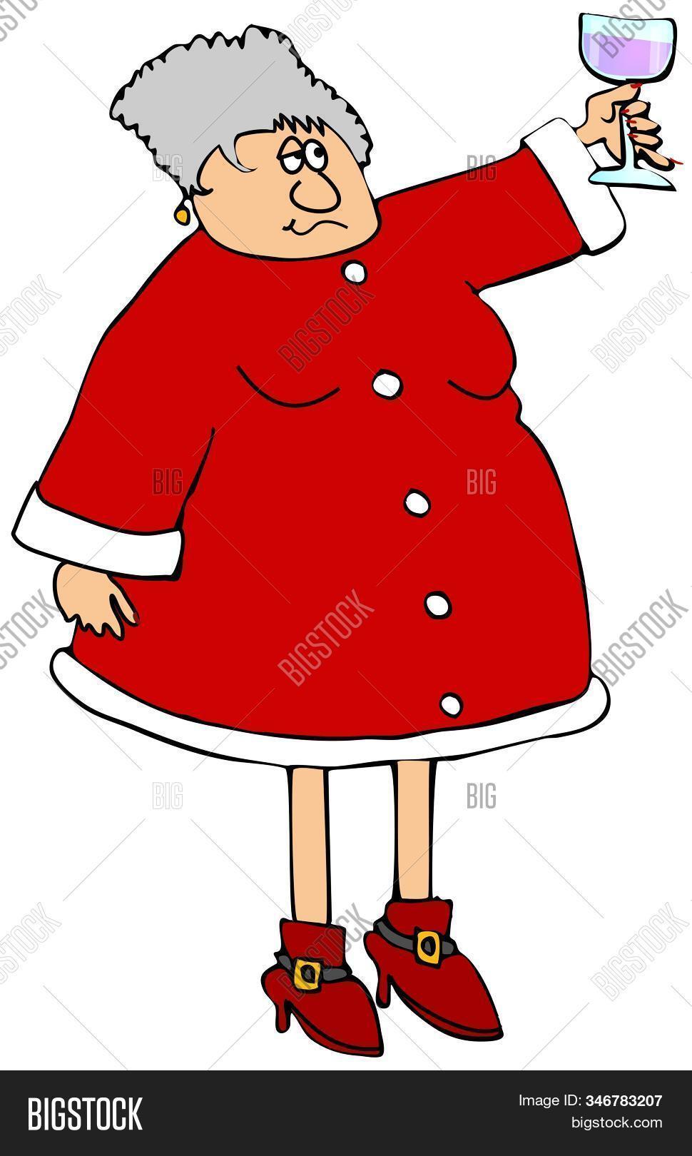 Santa Toasting Clipart