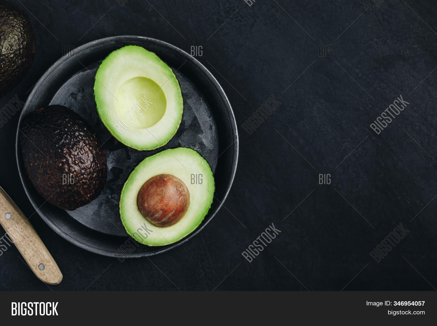 Raw Avocado On Dark Image & Photo (Free Trial) | Bigstock