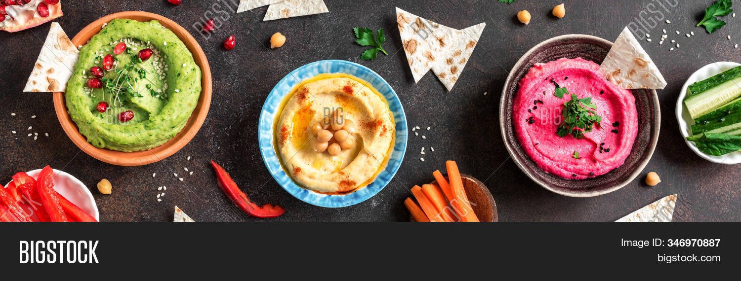 Colorful Hummus Bowls Image & Photo (Free Trial) | Bigstock