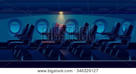 Airplane Cabin Night Image & Photo (Free Trial) | Bigstock