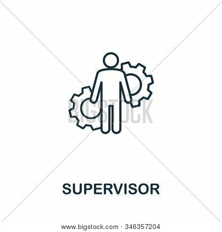 Supervisor Line Icon Vector & Photo (Free Trial) | Bigstock