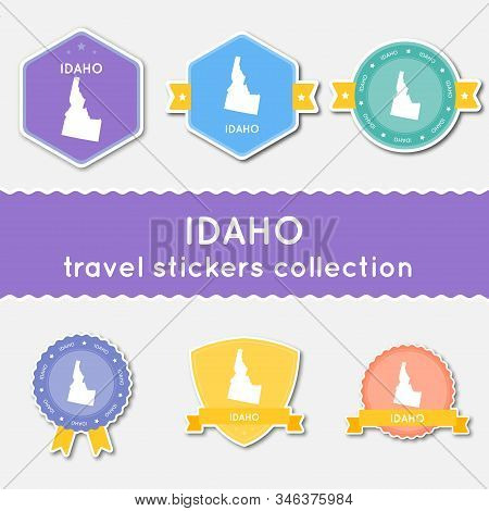 Idaho Travel Stickers Vector & Photo (Free Trial) | Bigstock
