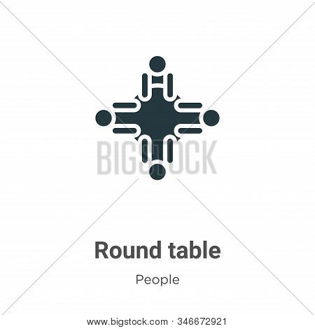 Round Table Icon Vector & Photo (Free Trial) | Bigstock