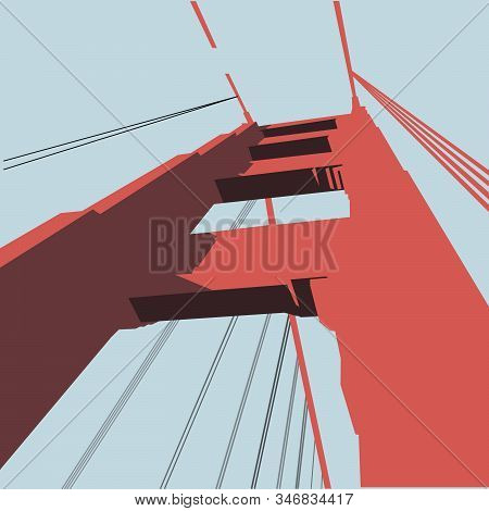 Red America Bridge Vector & Photo (Free Trial) | Bigstock