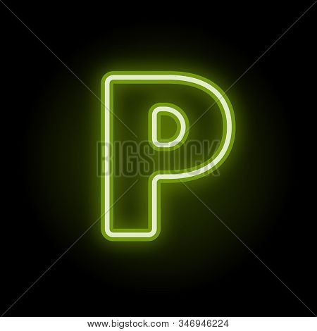 Green Neon Letter P Vector & Photo (Free Trial) | Bigstock