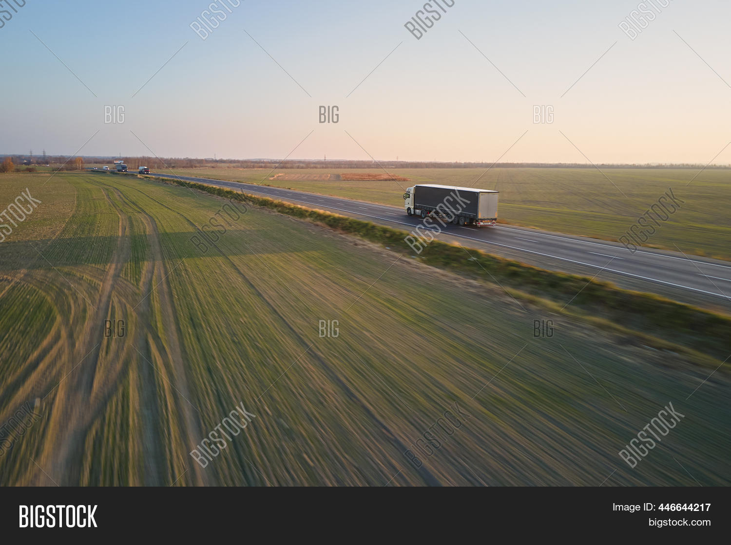 Aerial View Semi-truck Image & Photo (Free Trial) | Bigstock
